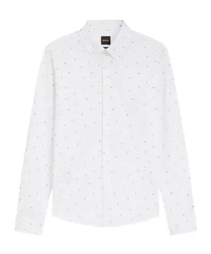 Hugo Boss Geometric-print Button-down Shirt