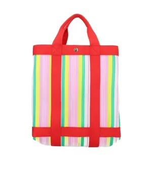 A.p.c. Striped Pocket Tote Bag - Red