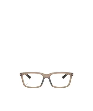 Prada Linea Rossa Rectangle Frame Glasses - Brown
