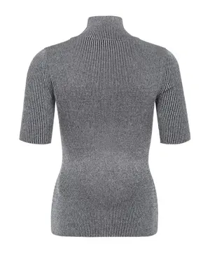 Missoni Ribbed Mock-neck Knitted Top - Gray