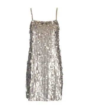P.a.r.o.s.h Sequined Midi Dress - Gray
