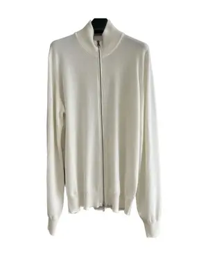 Brunello Cucinelli High Neck Zip-up Cardigan - Gray