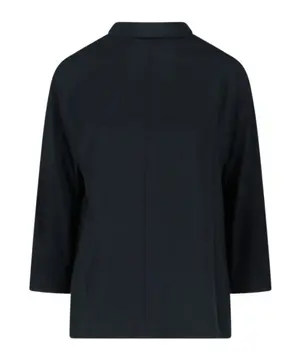 Aspesi Tie-neck Cut Out Detailed Blouse - Black