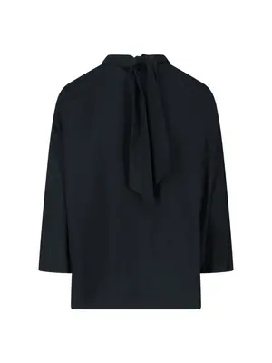 Aspesi Tie-neck Cut Out Detailed Blouse