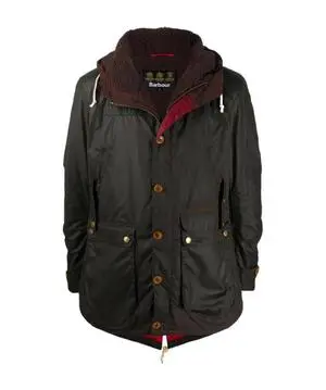 Barbour Hooded Button-down Field Jacket