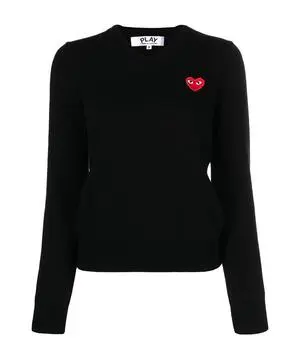 Play Comme Des Garcon Motif V-neck Jumper