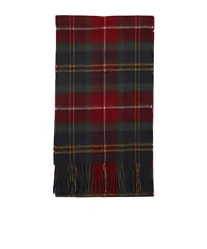 Barbour Tartan Fringed Scarf - Black