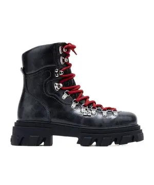 GANNI Cleated Mountain Boots - Black
