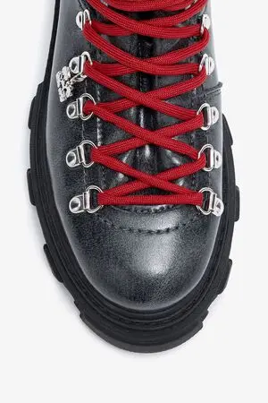 GANNI Cleated Mountain Boots - Black