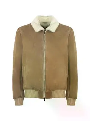 VOLFAGLI FIRENZE Big Ben Fur-collar Suede Jacket