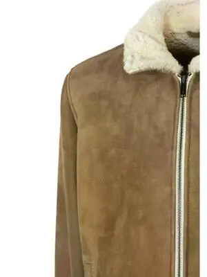 VOLFAGLI FIRENZE Big Ben Fur-collar Suede Jacket