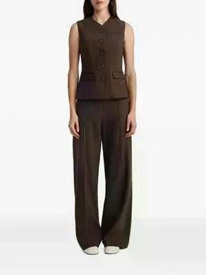 Anna Quan Kendall Pinstripe-pattern Peplum Top