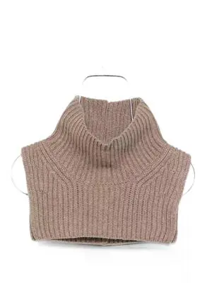 Soeur Gad Ribbed-knit High-neck Scarf - Neutrals