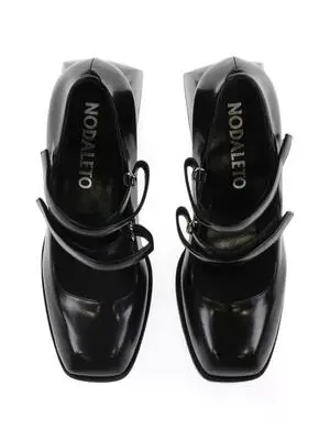 NODALETO Bulla Babies Touch-strap Leather Platform Heeled Mary Jane Shoes