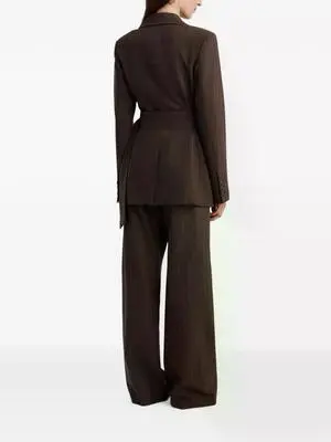 Anna Quan Colin Belted Pinstriped Blazer