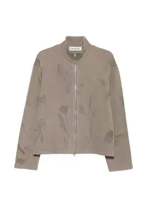 Our Legacy Floral-print Shrunken Sweatshirt - Neutrals