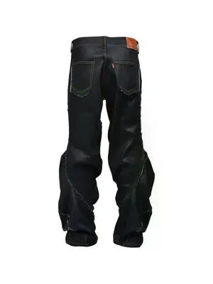 JUNTAE KIM Laser-slashed Twist Jeans