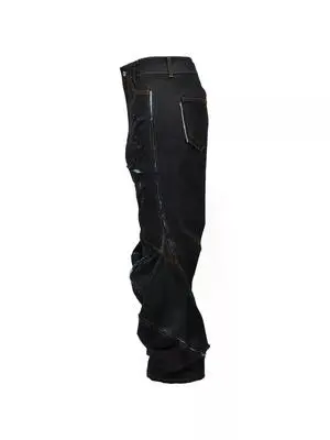 JUNTAE KIM Laser-slashed Twist Jeans