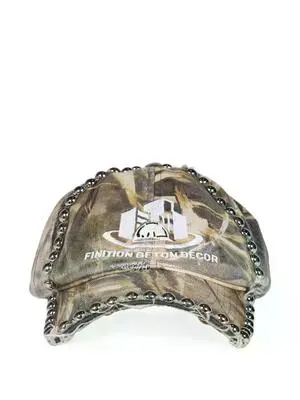 JOSHUA J. Stud-embellished Camouflage-print Cap - Neutrals