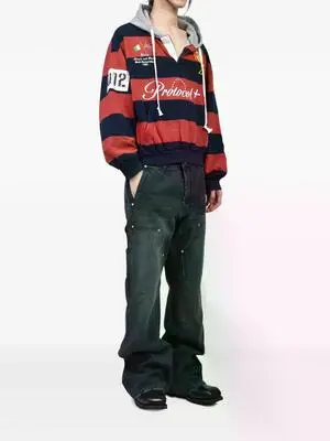 PROTOCOL INDEX Washed-effect Carpenter Bootcut Jeans