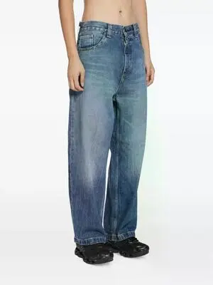 Carhartt Work In Progress Logo-patch Wide-leg Jeans