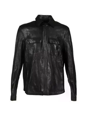 SAN263-1 Flap-pocket Leather Jacket