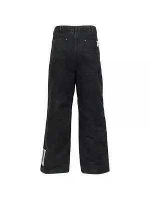 N.HOOLYWOOD Bleached Knee-patch Trousers