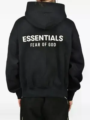ESSENTIALS Logo-print Zip-up Hoodie
