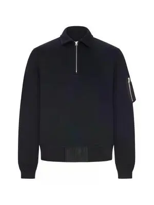 Sacai Zip-fastening Sweatshirt - Black