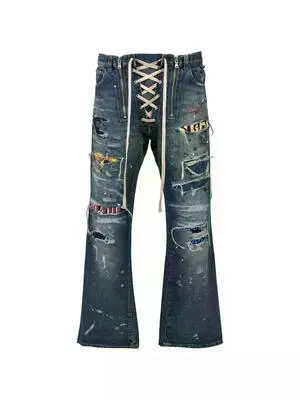 JUN/NAKAYAMA X Overdesign Distressed Lace-up Jeans