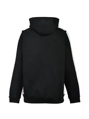BREATH Logo-embroidered Side-stripe Hoodie - Black