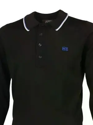 WALES BONNER Embroidered-logo Polo Sweater