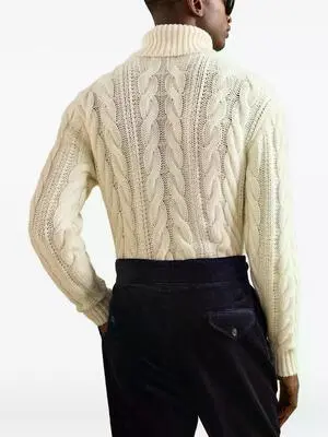 Ralph Lauren Purple Label Cable-knit Roll-neck Sweater