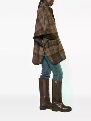 Barbour Judith Tartan-check Cape Jacket