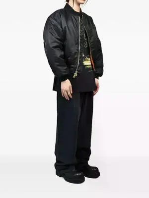 Vetements Leather-patch Crosses Bomber Jacket