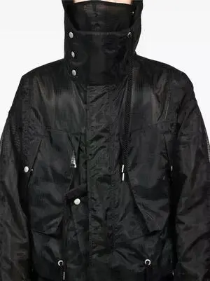 BED J.W. FORD Hooded Grid-texture Jacket