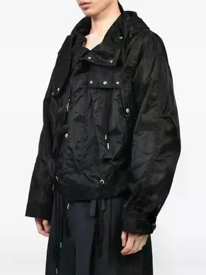 BED J.W. FORD Hooded Grid-texture Jacket