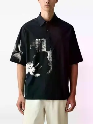 Armani Exchange Floral-print Short-sleeve Shirt