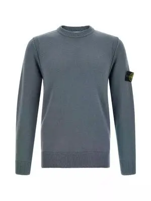 Stone Island 5100072 Compass-badge Crew-neck Sweater - Blue