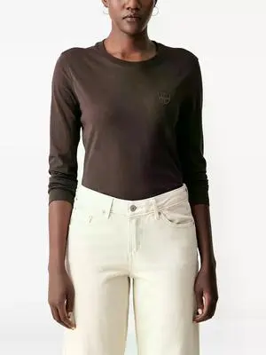 Armani Exchange Logo-embroidered Long-sleeve T-shirt