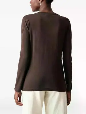 Armani Exchange Logo-embroidered Long-sleeve T-shirt