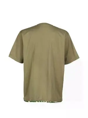 PORTER CLASSIC Hawaiian-print Piping T-shirt - Green