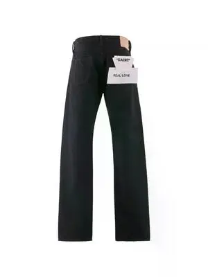 SAINT MXXXXXX Straight-leg Washed Jeans - Black
