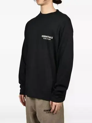 ESSENTIALS Logo-print Long-sleeve T-shirt