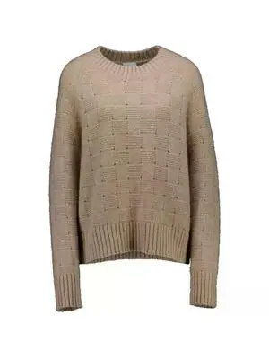 ALLUDE Crew-neck Sweater - Brown