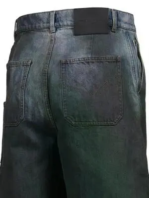 FENG CHEN WANG Gradient-effect Denim Shorts