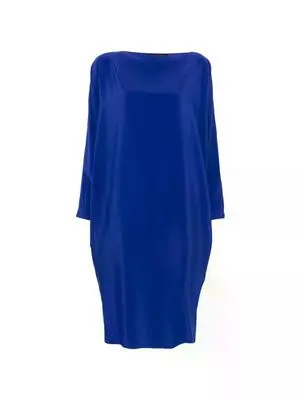 GIANLUCA CAPANNOLO Slit-sleeve Boat-neck Midi Dress - Blue