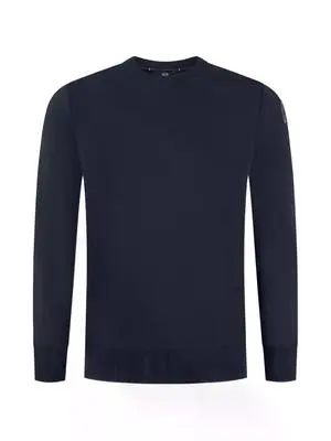 PARAJUMPERS Logo-patch Crew-neck Sweater - Blue