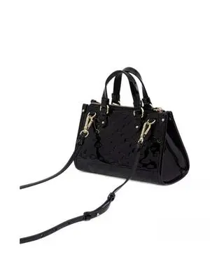 Armani Exchange Logo-embossed Patent Shoulder Bag