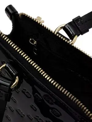 Armani Exchange Logo-embossed Patent Shoulder Bag